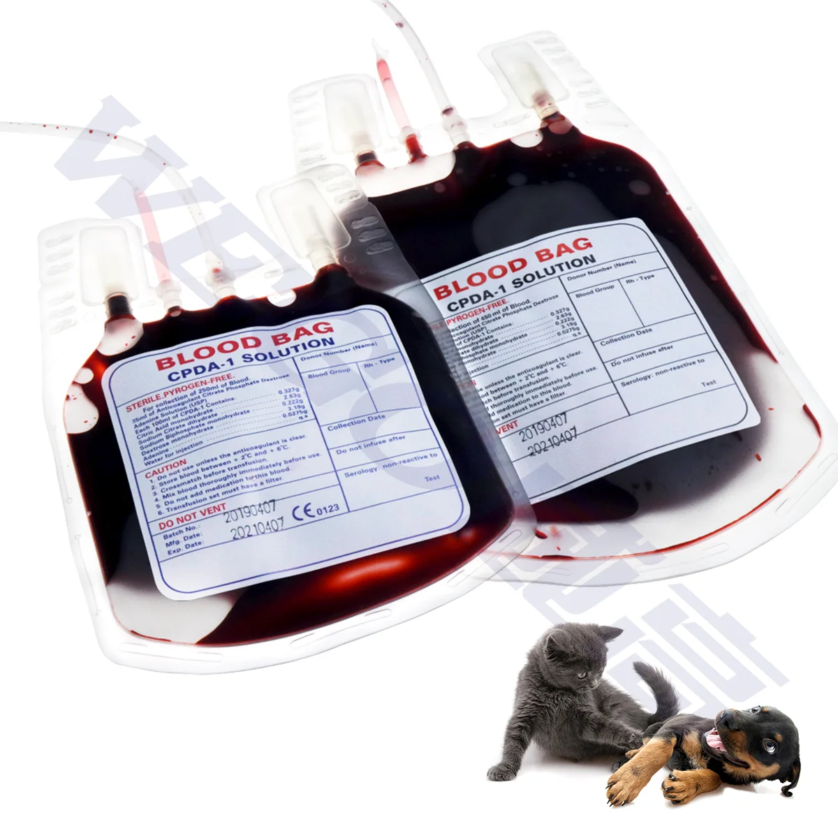 WEGO Medical Empty Blood Collection Bag Animals Single Sterile
