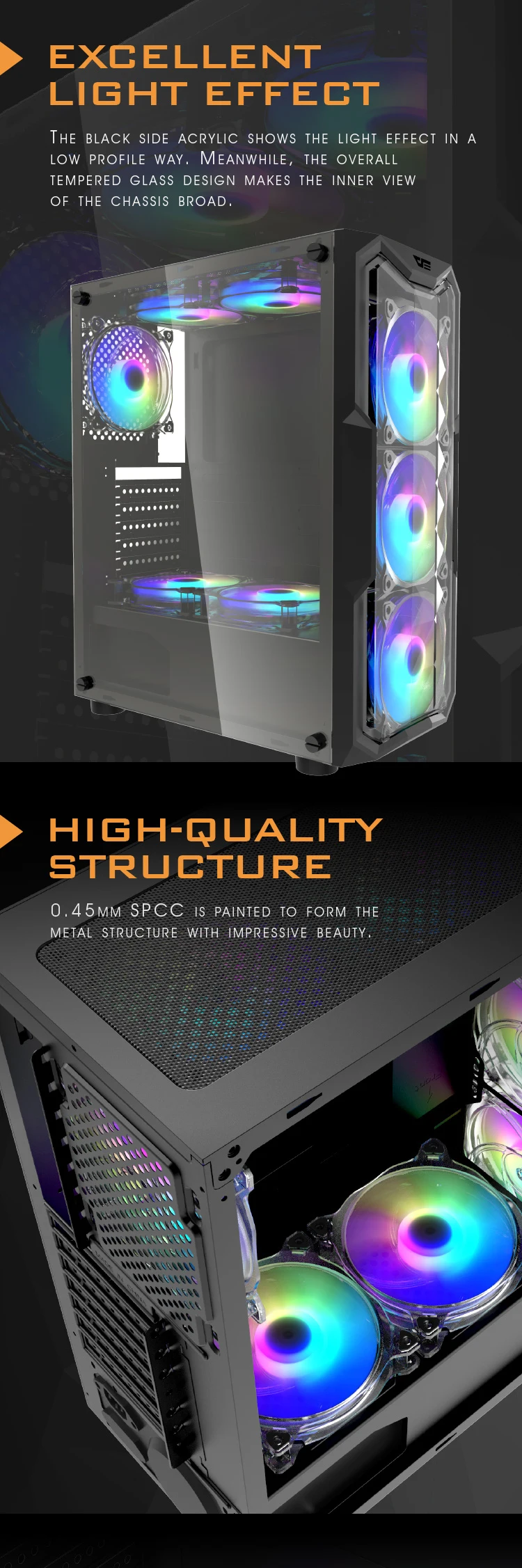 Darkflash Aquarius Tempered Glass Wholesale Atx Tower Office Case ...