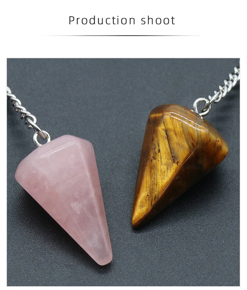 Pyramid Reiki Pendulum - Natural Energy Stone Amulet