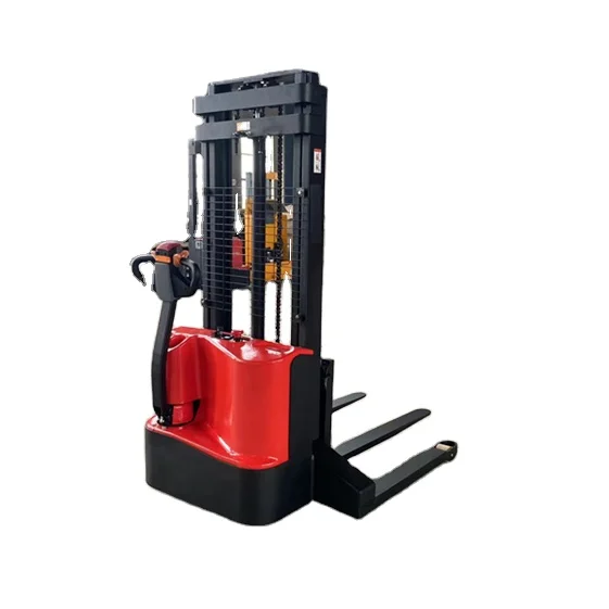 2 Ton Electric Pallet Stacker Walking Type With 3000mm Lifting Height ...