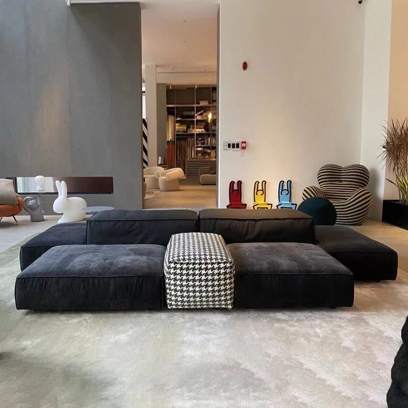 Modern Minimalist Style Modular Sofa Couch Customized Fabric Square ...