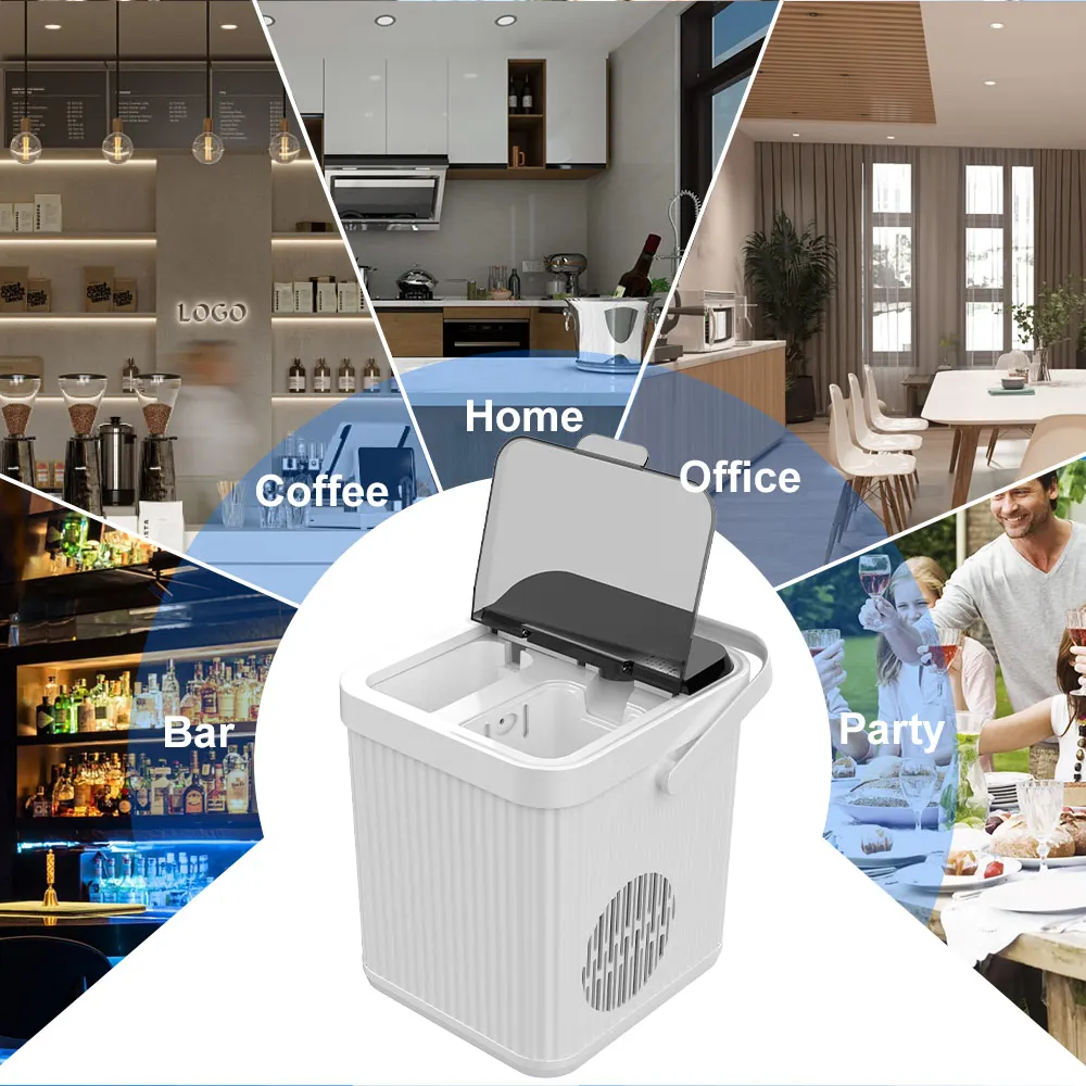 Factory Nugget Ice Maker Machine 4Mins Portable Ice with Self-leaning ...