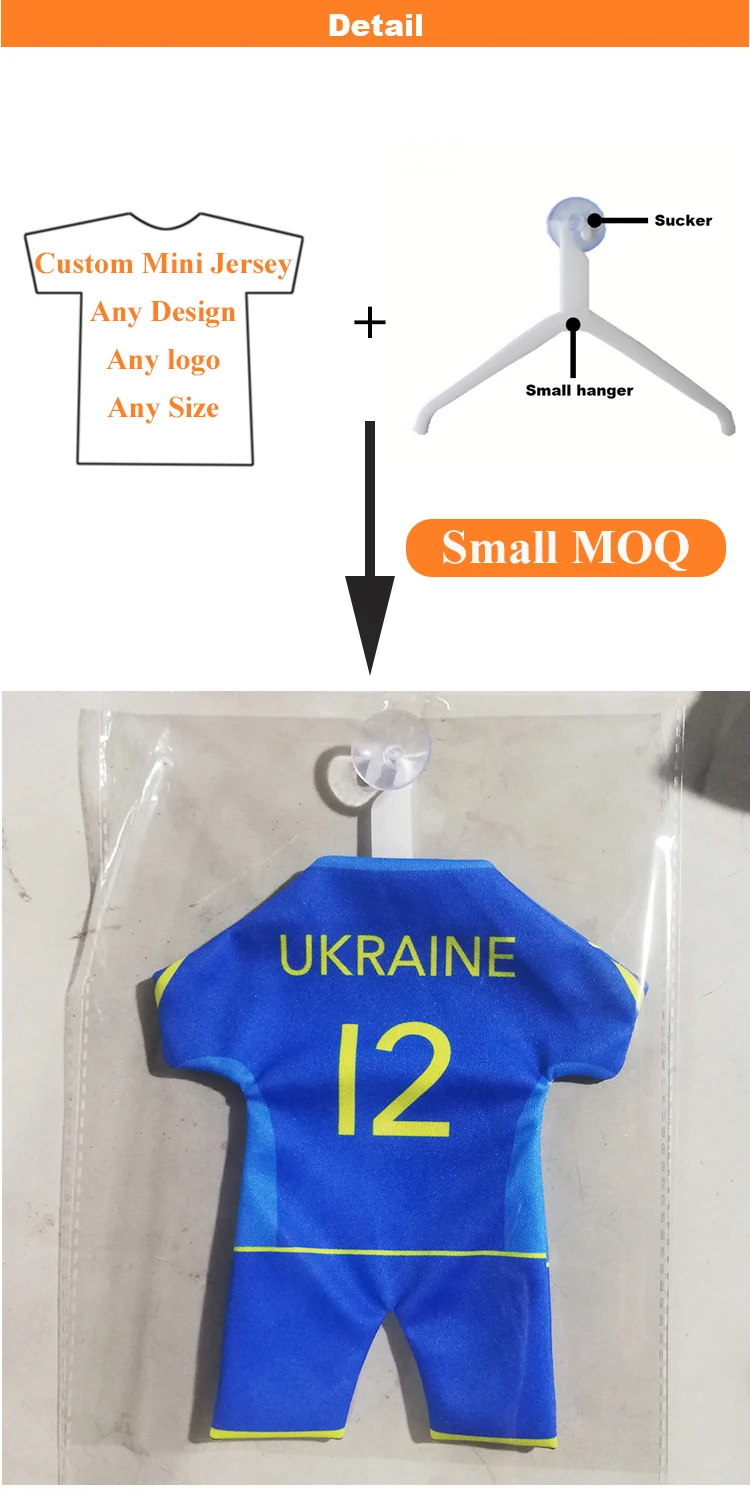 High Quality Mini Custom Football Jerseys Soccer Fans Gift Car Hanging ...
