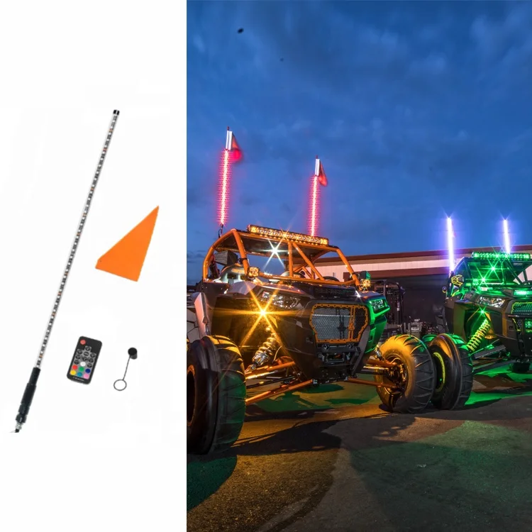 Factory Wholesale Quick Release Base Rgb Led Light Flag Poles With ...