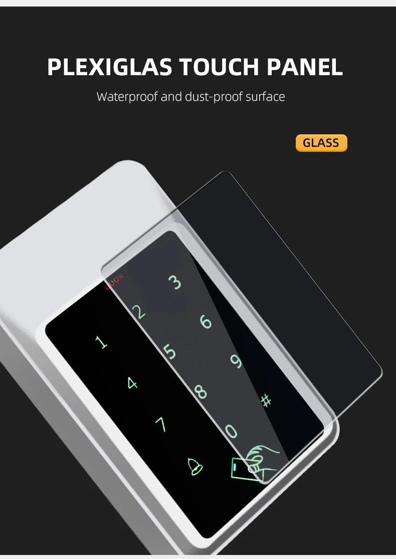 10000 Capacity Touch Keypad 125khz Rfid Ip67 Password Door Access ...