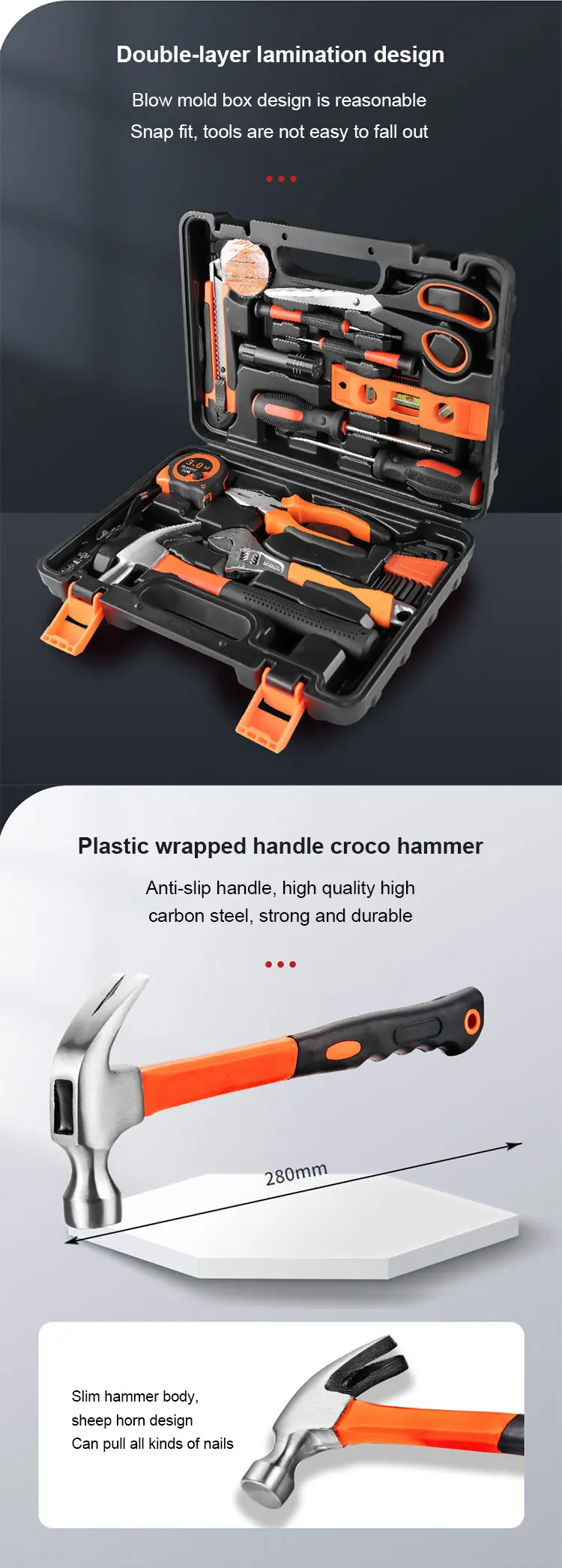 22pcs Tool Sets Box High Quality Hand Tool Set Household Tool Set ...