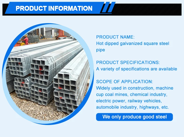 40x40 Square Tube Shs Hot Dipped Galvanized Square Steel Pipe - Buy Hot ...