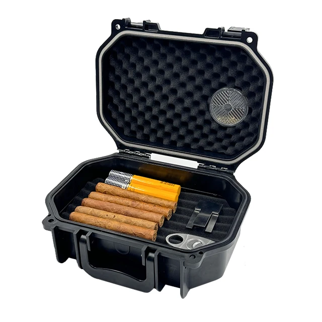 Portable Waterproof Plastic Cigar Box With Foam Travel Cabinet-shaped ...