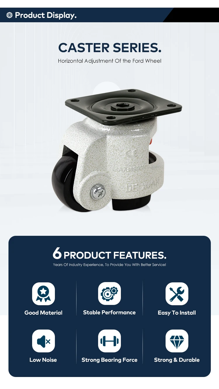 Height Leveling Adjustable Removable Heavy Duty Esd Plate Caster Wheel ...