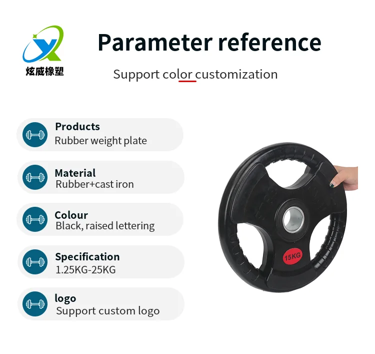 Gym Training Weightlifting Bumped 3 Holes 5 Kg 7.5kg 50kg Gym Slim ...