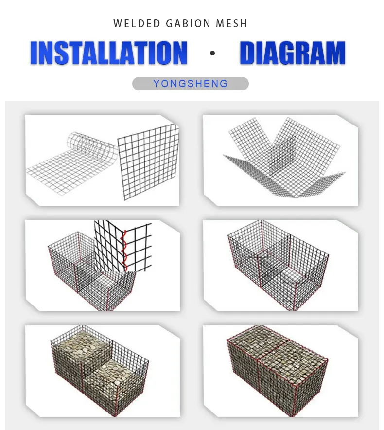 Gabion Box 2x1x1 - Durable Protection with Galvanized Mesh