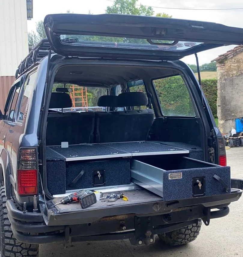 4WD vehicle drawer SUV drawer system car storage drawer for land ...