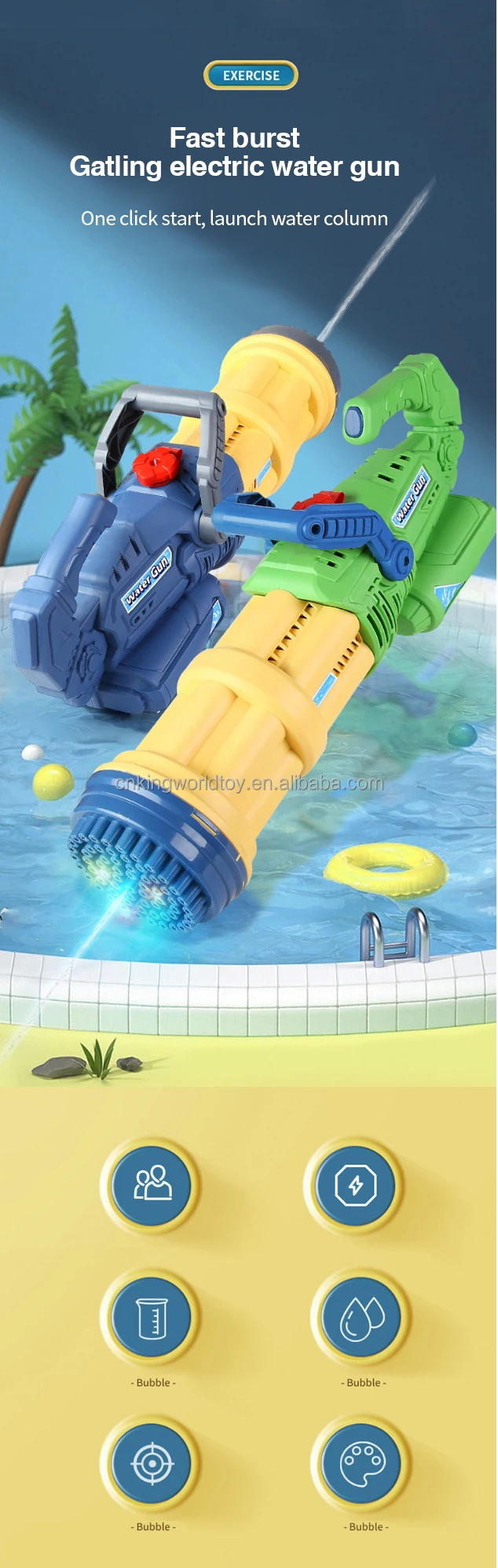 Large Capacity High Pressure Electric Water Gun Shooting Game Outdoor ...