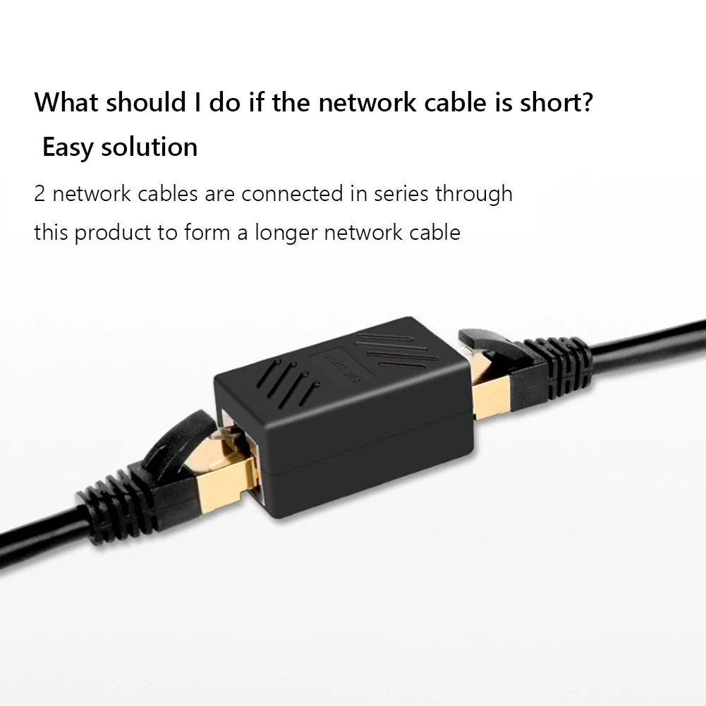 Rj45 Ethernet Cable Coupler Network Lan Connector 8p8c Female To Female ...