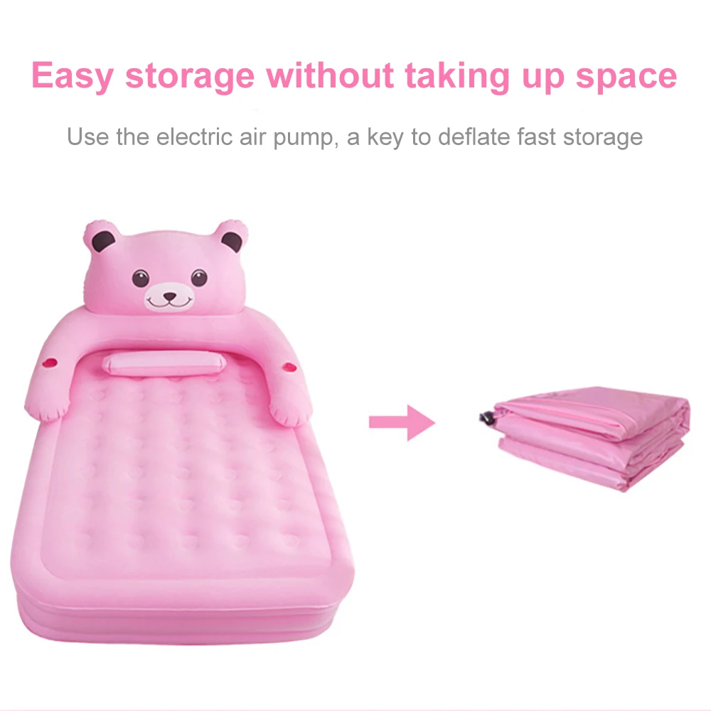 Cute Cartoon Air Inflatable Bed Animal Shapes for Kids