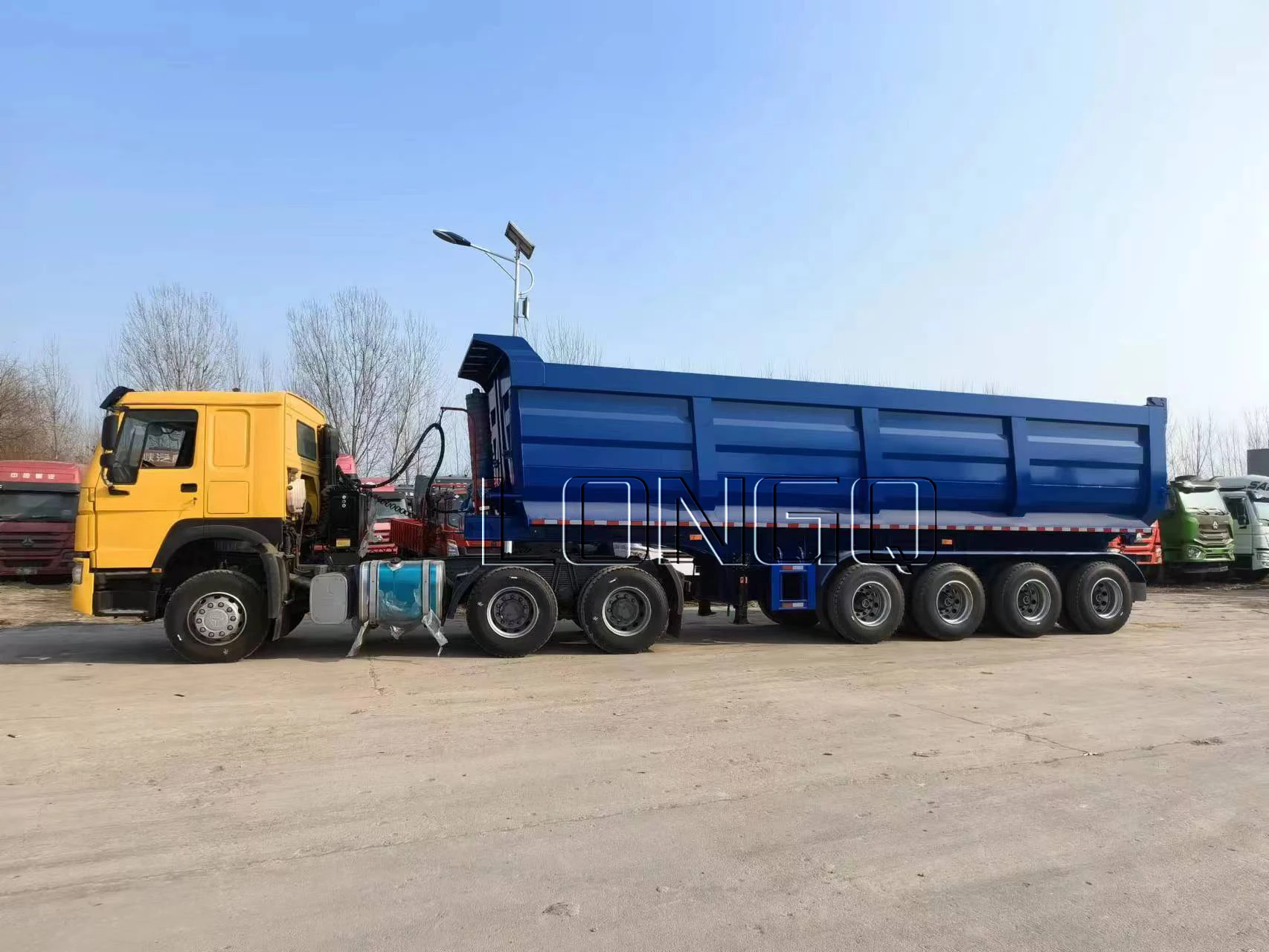 Hot Selling 4 Axle 40 Cubic 60 Ton U Type Rear Dumper Semi Trailer In ...