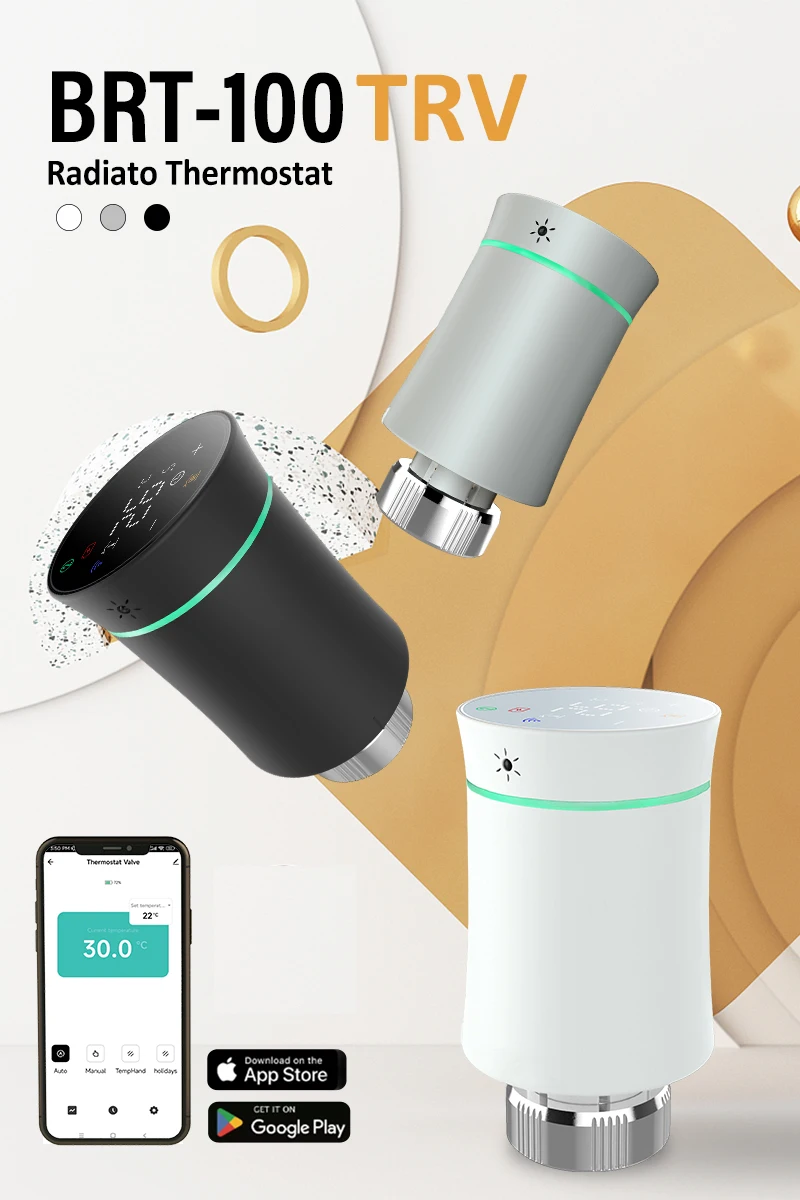 Becasmart Brt-100 Smart Zigbee Rtv Radiator Thermostatic Valve ...