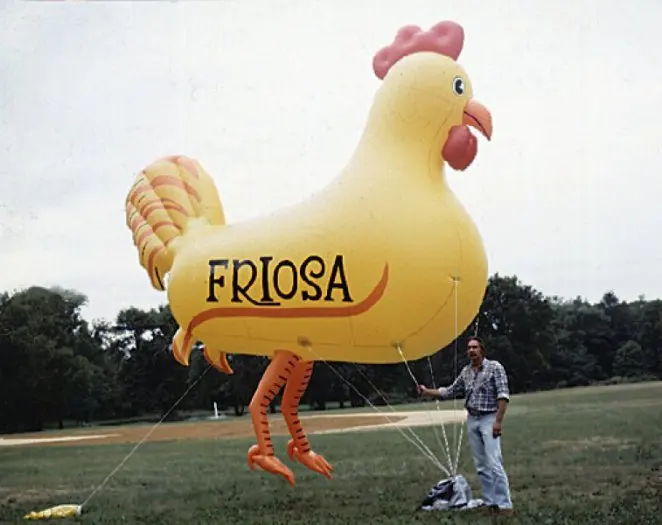 Flying Helium Inflatable Chicken Balloon With Logo For Outdoor ...