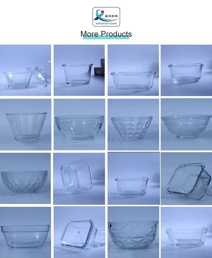 Personalized Circular Large Food Grade Glass Bowl Transparent Fruit ...