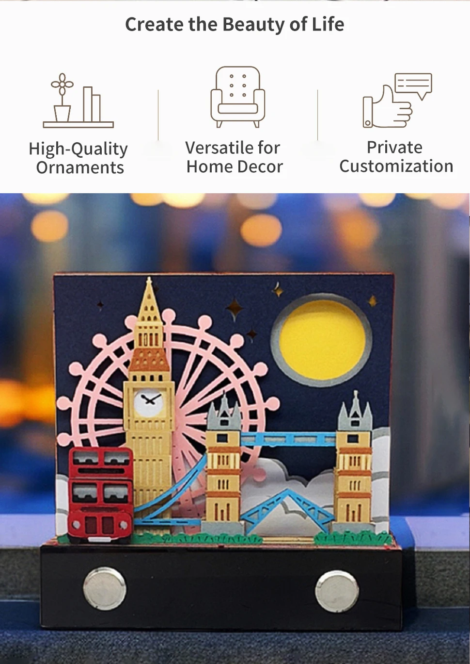 London Landmark Paper Craft Model 3D Notes Pad Promotional 3D Memo Pad ...