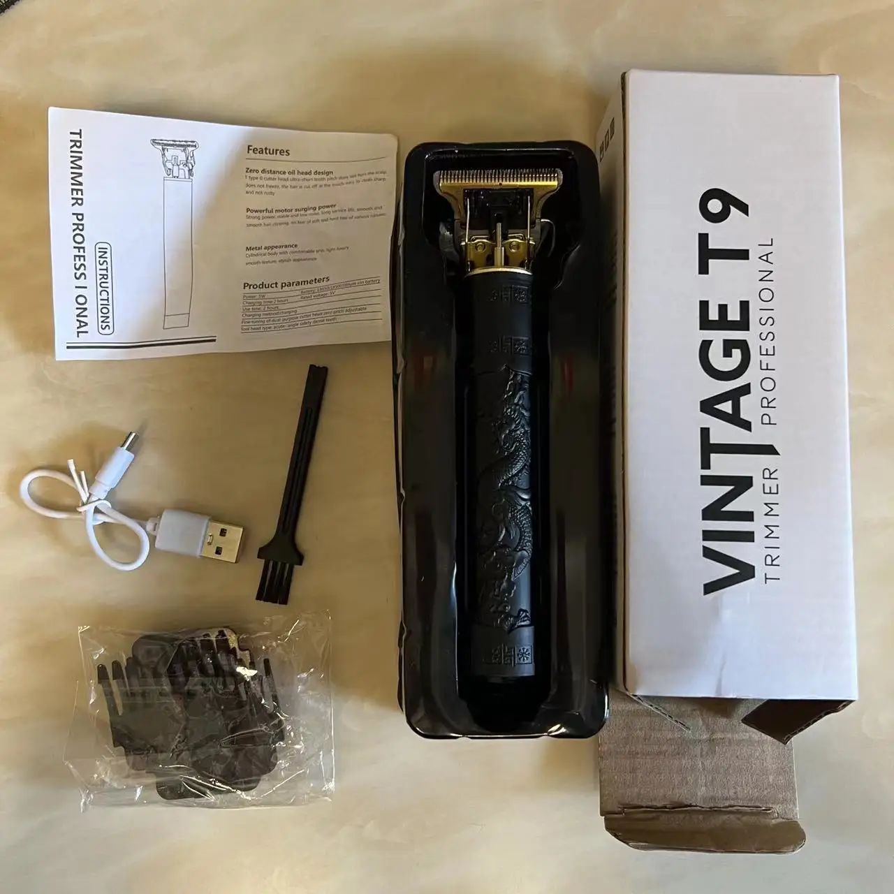 USB Rechargeable T9 Hair Clipper - Professional & Versatile