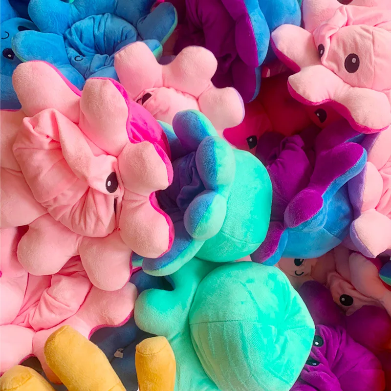 Doll Double-sided Reversible Christmas Plush Pillow Octopus - Buy Doll ...