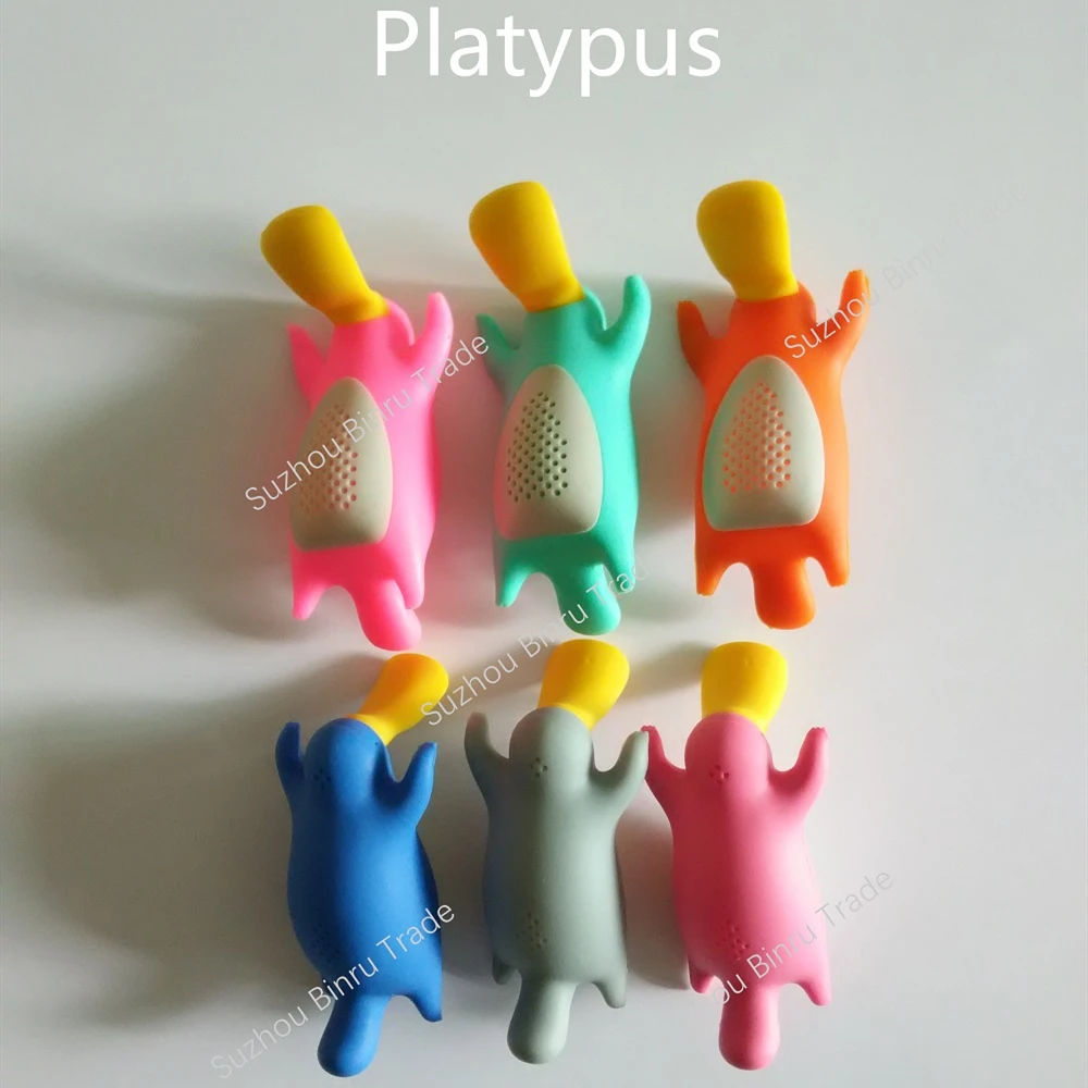 Cute Platypus Silicone Tea Filter Strainer Small Gift Plastic Loose ...