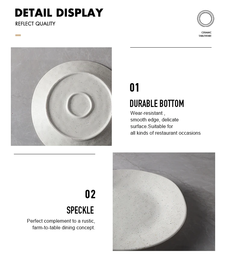 Durable Ceramic Plates - Perfect for Restaurants & Events