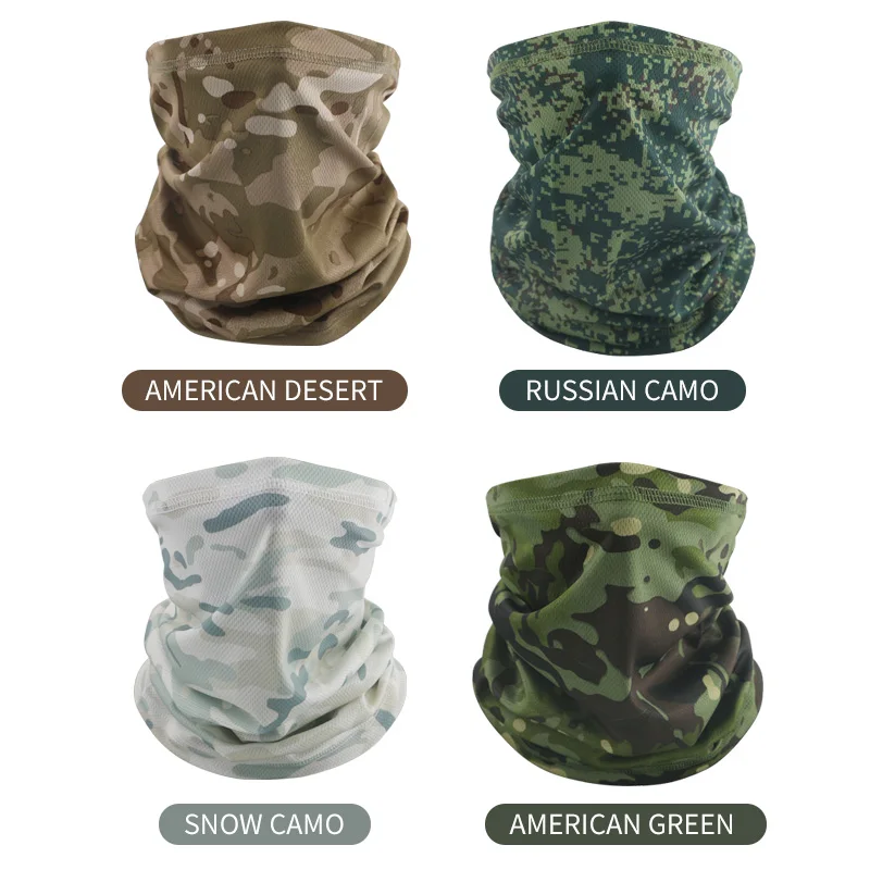 Camouflage Neck Gaiter Face Mask Scarf Men Women Sun Protection ...