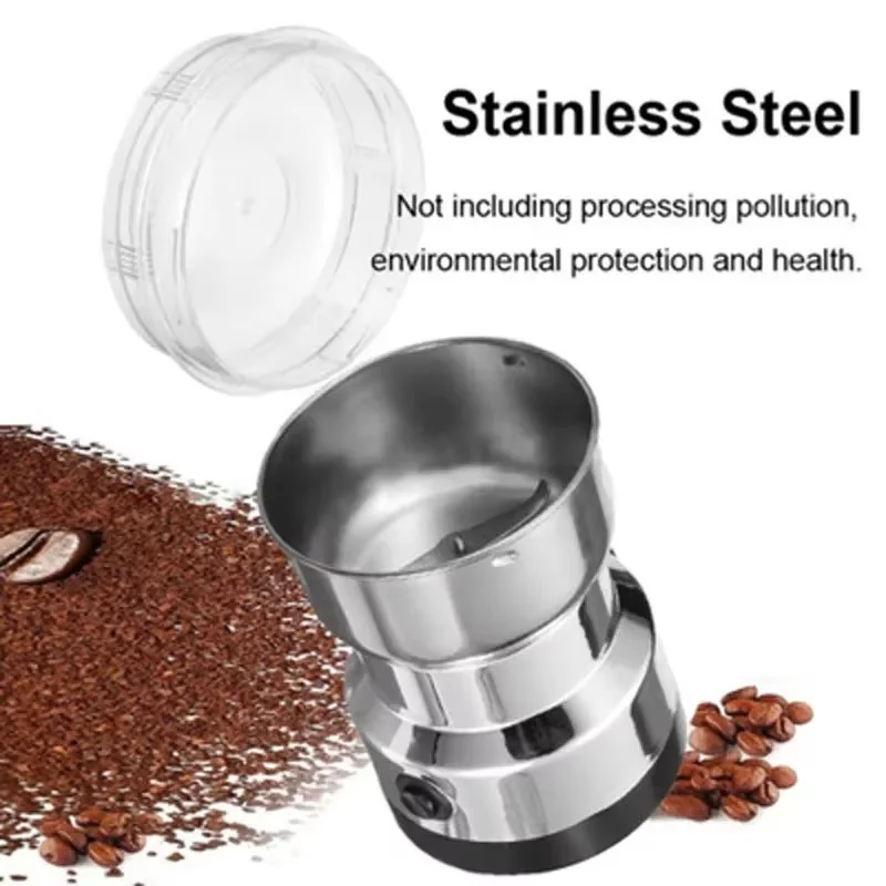 Grinder Household Mini Stainless Steel Electric Pulverizer Four Edged ...
