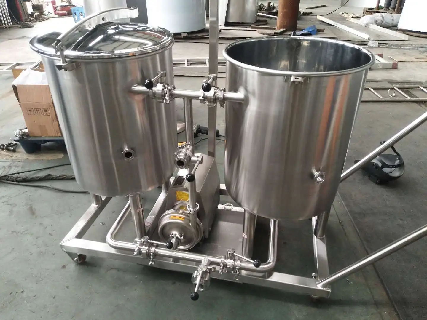 100l 200l Double Cip Tank Ss304/316l Clean In Place System Mobile ...