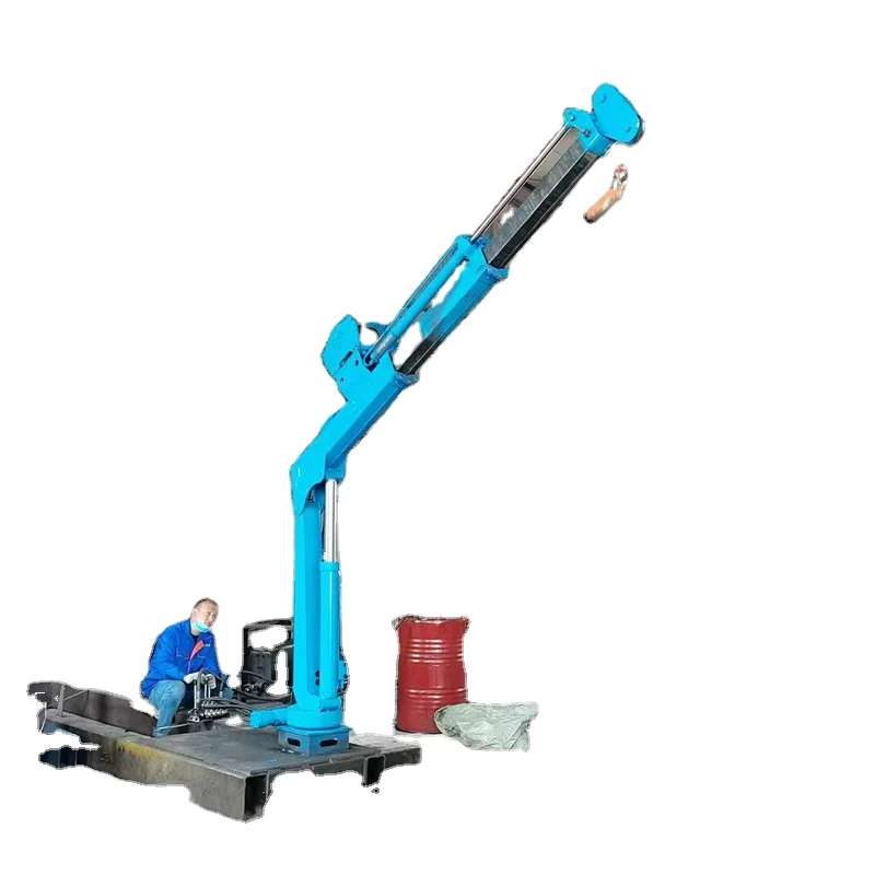 Small Hydraulic Pickup Crane Folding Boom Hydraulic Telescopic Boom ...