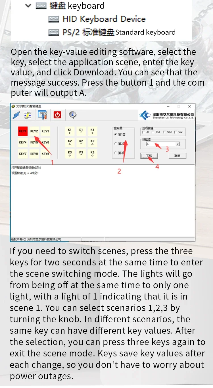 3 Keys Custom Keyboard Shortcut Keys Copy and Paste Office Custom Key Values Copy and Paste RGB ...
