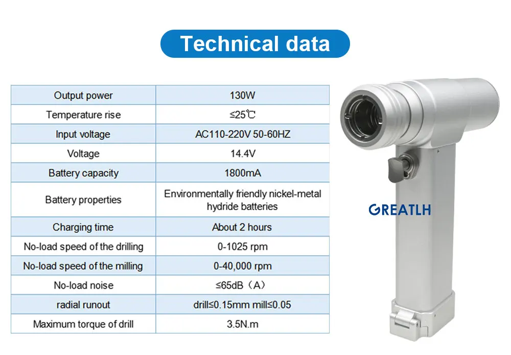 240w Orthopedic Surgery Drill Craniotomy Drill Mill Ortho Drill Machine ...