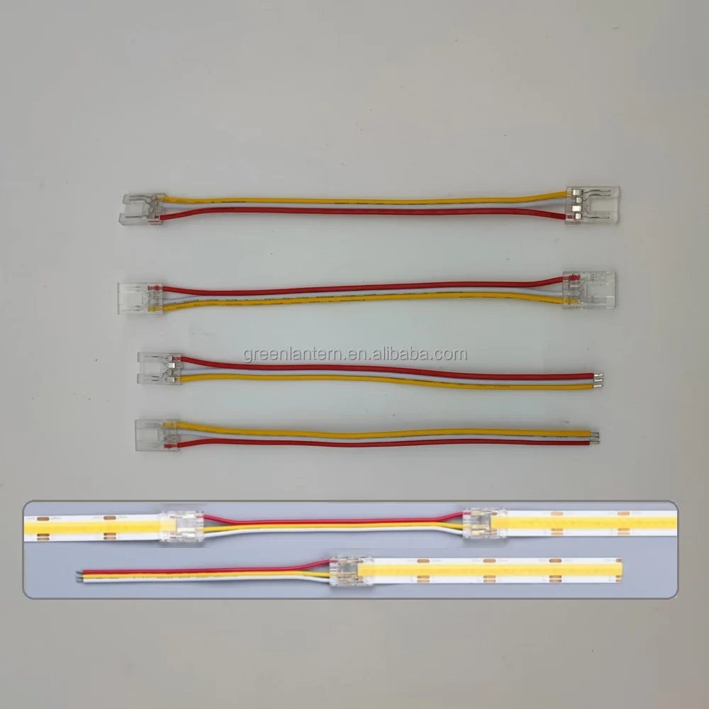 3 Pin Cob Led Strip Light Connector For 10mm Cct & Rgb Cob Led Strips, Oem