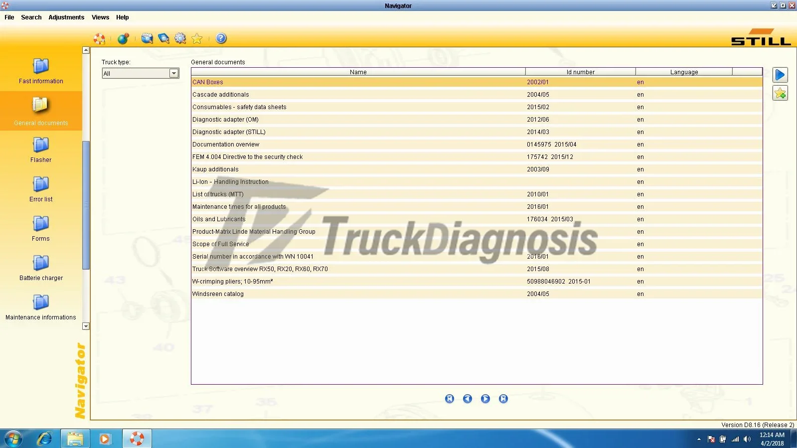 Forklift Scanner Tools For Still Canbox 50983605400 Cable Diagnostic ...