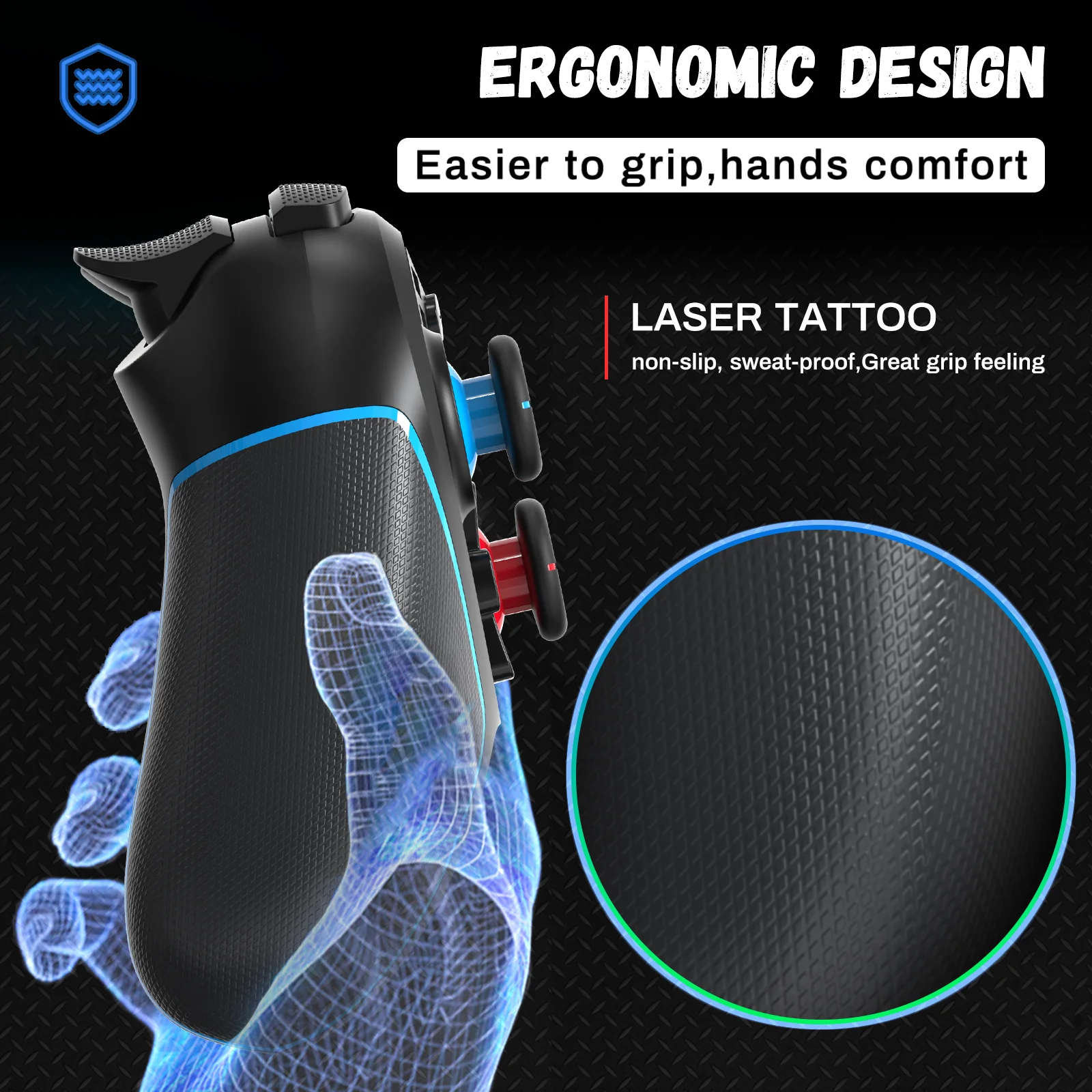 Hall Effect 3D Wireless Game Joystick Controller for Nintendo Switch ...