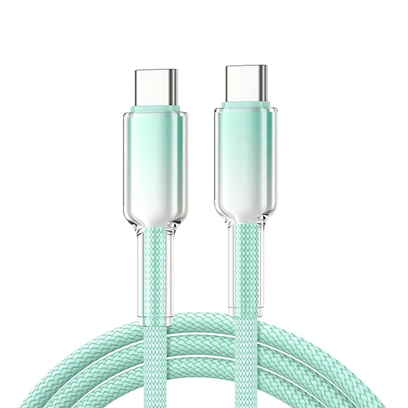 Factory Price Crystal Transparent Gradient Usb Cable 60w Pd Fast ...