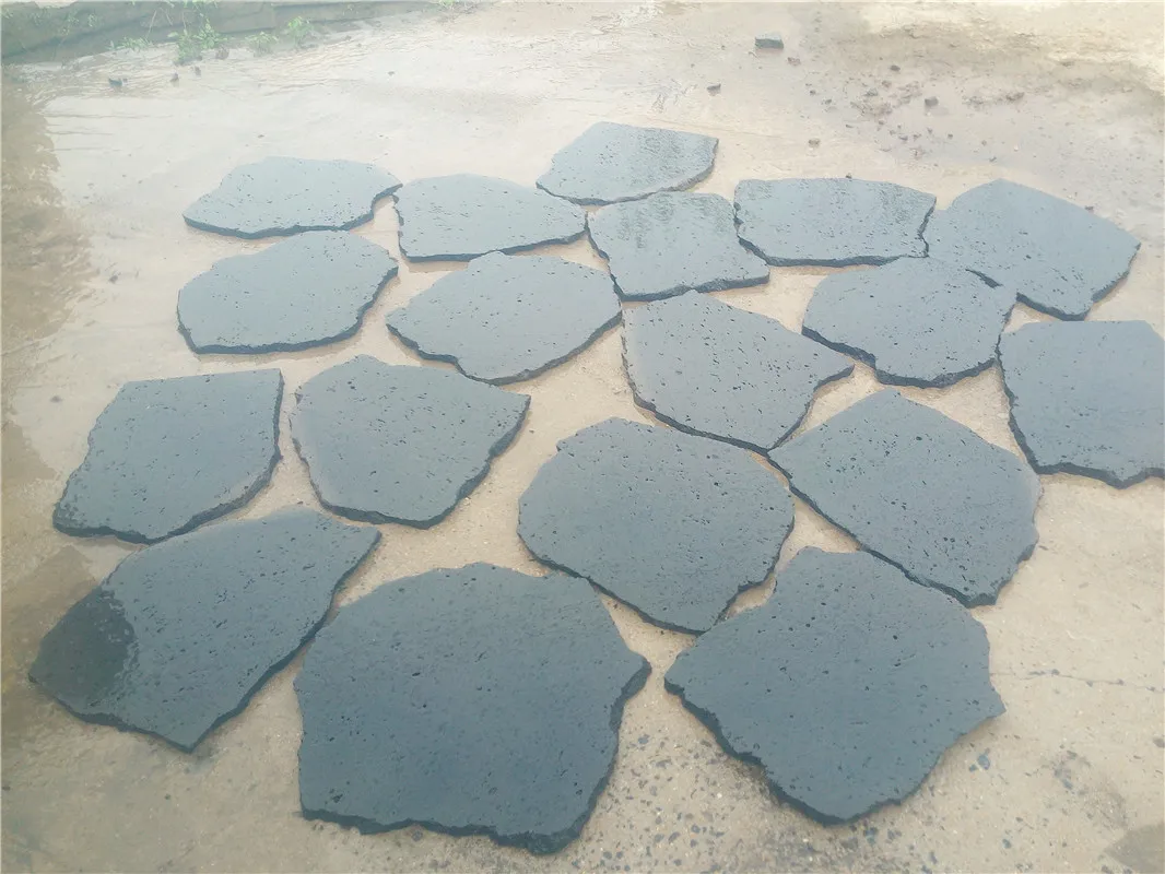 Wholesale Black Basalt Lava Stepping Stone Volcanic Flagstone Pavers ...