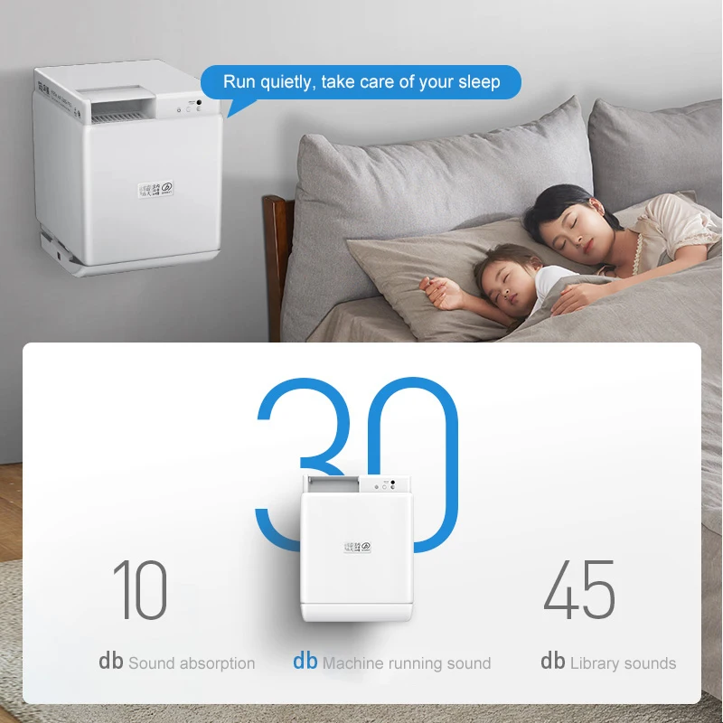 Wall Mounted Ductless Fresh Air Ventilation Unit With Energy Heat Cold ...