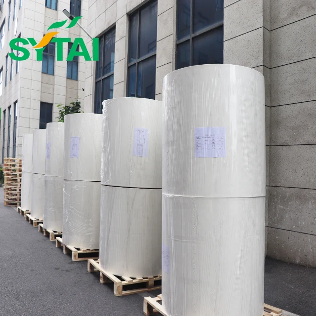 Food Grade White/craft Paper Roll Raw Material PLA Coated Paper Roll ...
