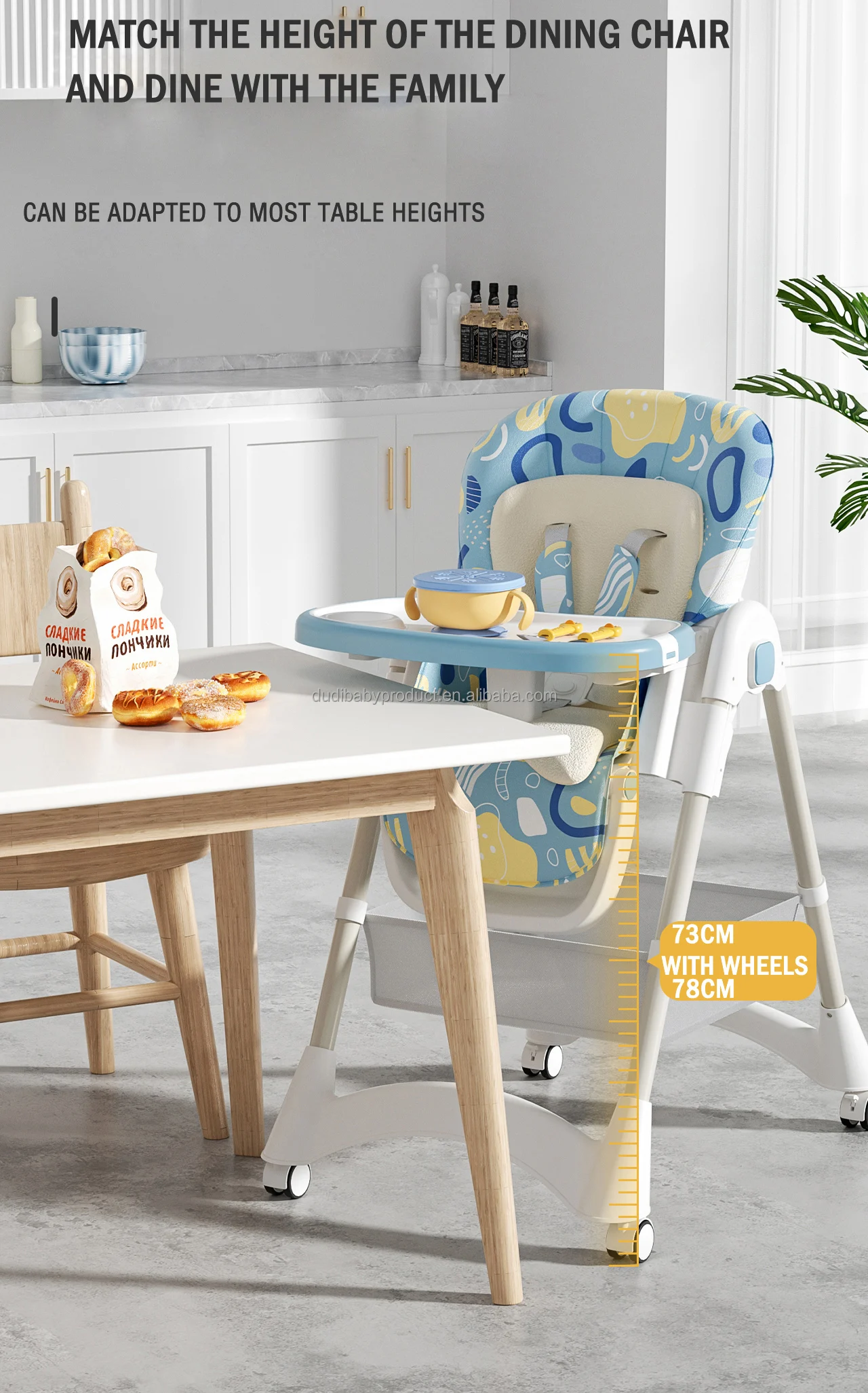 Modern Multi-functional Children Baby Feeding Eating Dining Chair ...