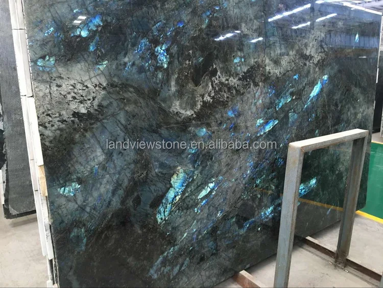 Madagascar Blue River Labradorite Granite Slabs for Kitchen Top Bar Top