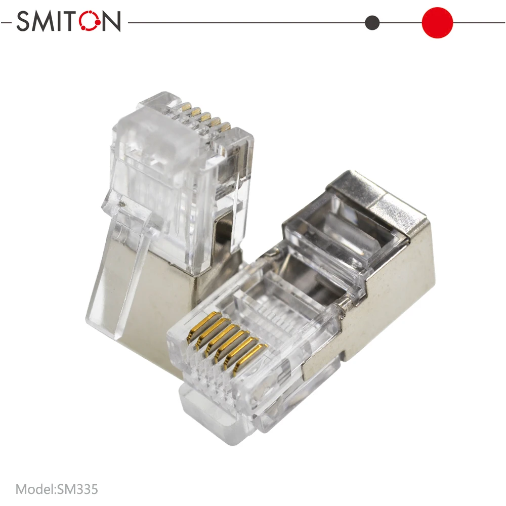 Factory Long Body Telephone Connectors Shielded RJ12 Plug 6P6C Male for ...