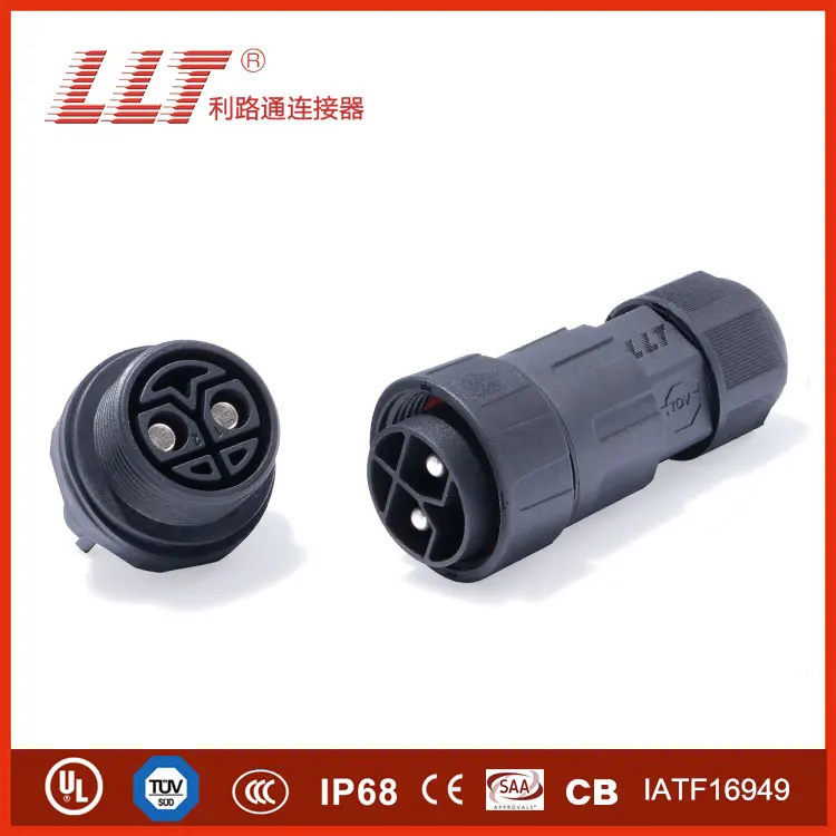 Pa66 2pin Female Panel Mount Llt Circular Electrical Waterproof M29 ...