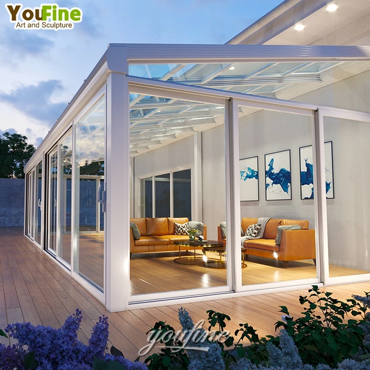 High Quality Modern Garden Aluminum Frame Glass Villa Solarium Sunroom ...