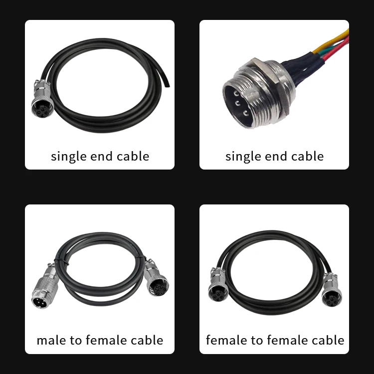 Gx12 Connector 2pin 4pin 4 5 Pin Custom Aviation Cable Male To Female 2 ...