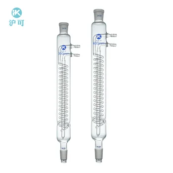 Laboratory Glassware 300mm Boro 3.3 Lab Condenser Reflux With Coiled ...