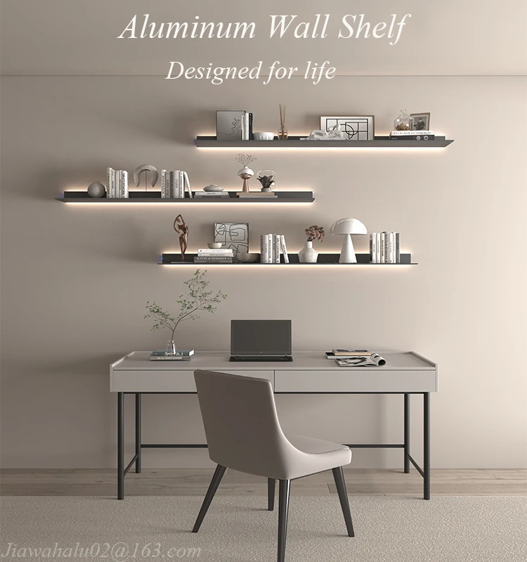 Aluminum Profiles for Kitchen Black Wall Mount Floating Shelves With ...