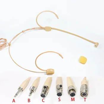 Double Earhook Skin Headset Microphone Headworn Omnidirectional ...